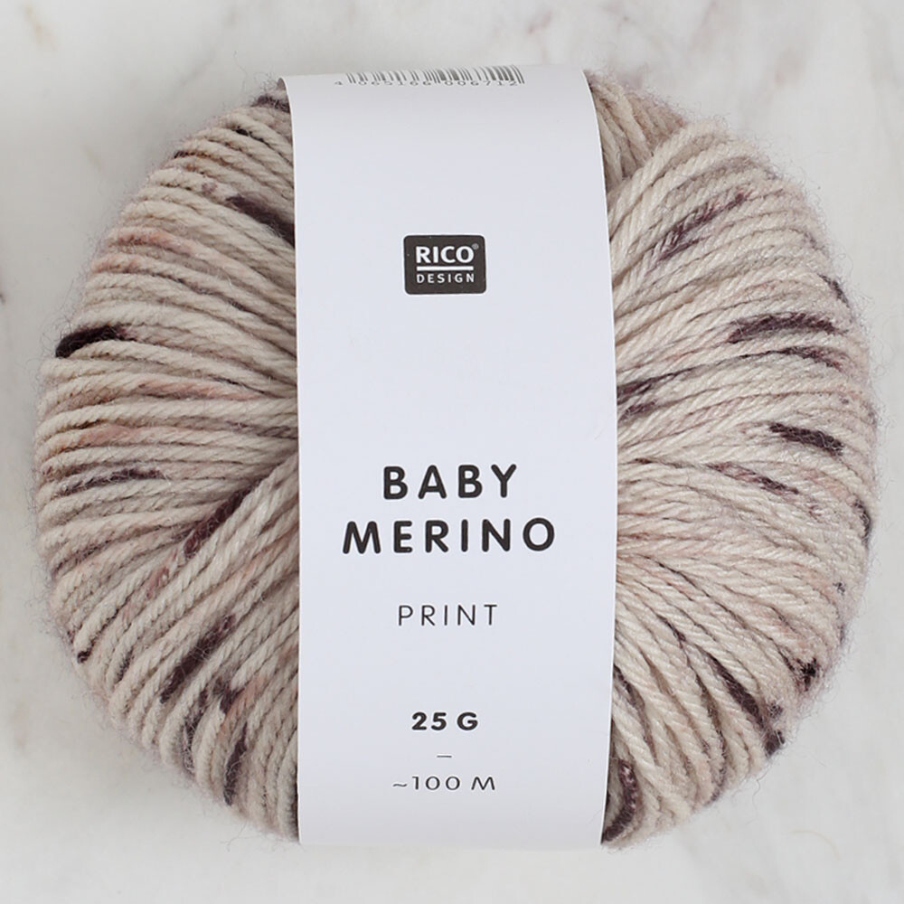 Baby Merino Print 25 gr Baby Yarn, Variegated - 009 - Hobiumyarns