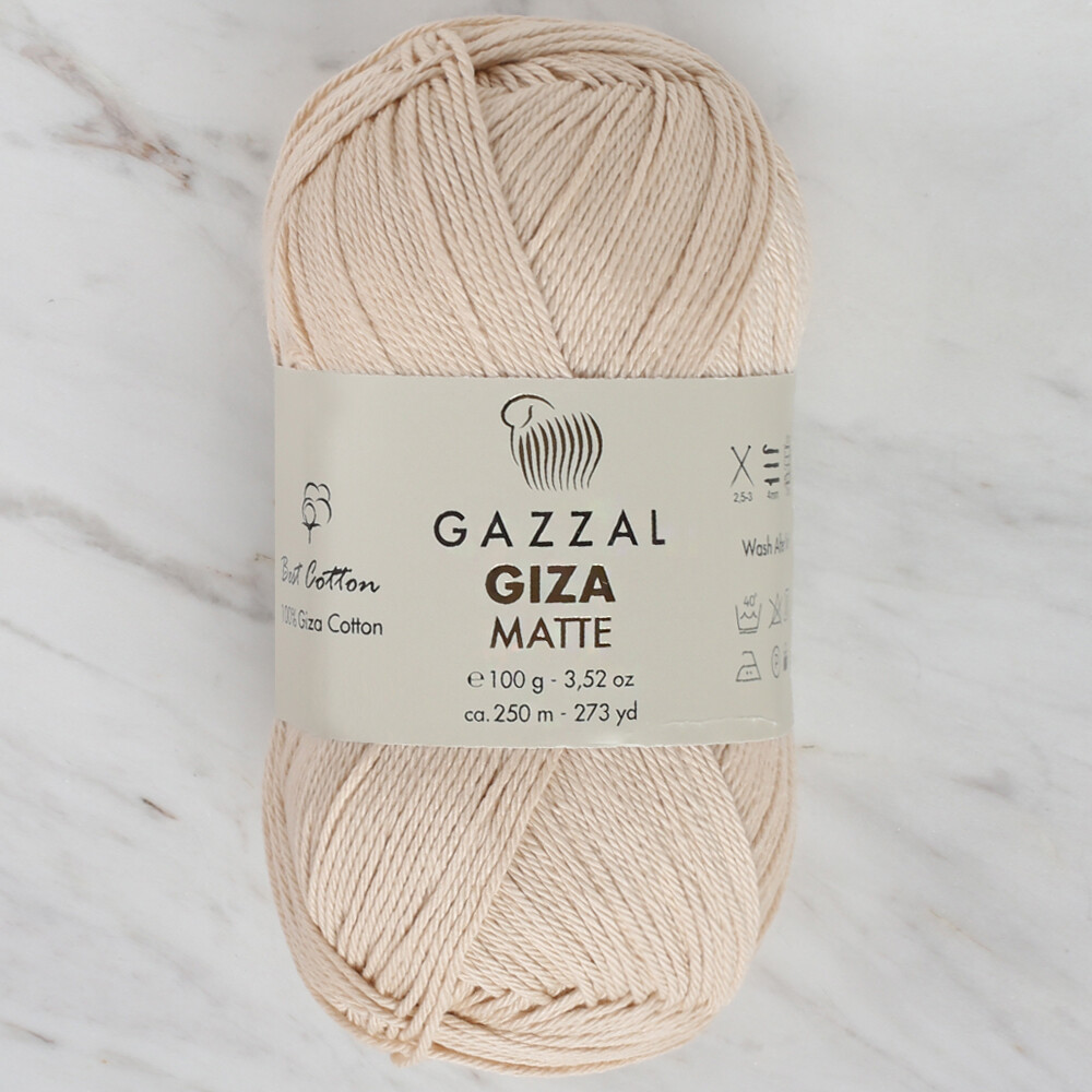 Gazzal Giza Matte Yarn, Ecru - 5589 - Hobiumyarns